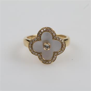 14kt Gold Diamond MOP Ring | Property Room