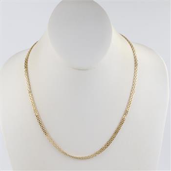14kt Gold Hollow Chain Necklace | Property Room