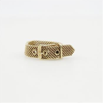 14kt Gold Mesh Buckle Ring | Property Room