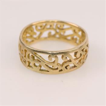 14kt Gold Open Scroll Band | Property Room