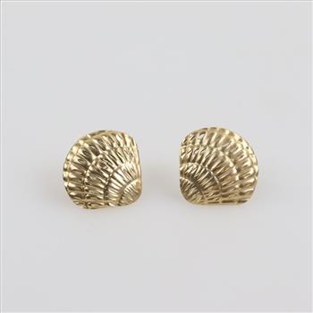 14kt Gold Seashell Earrings | Property Room