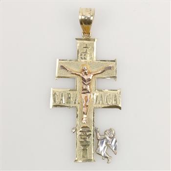 14kt Tri Color Gold Religious Pendant | Property Room