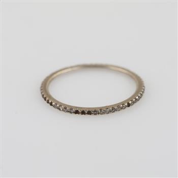 14kt White Gold Diamond Accent Band | Property Room