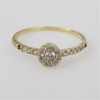 17k Gold 1.40g Ring With Clear Stones | Property Room