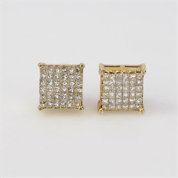 17k Gold 3.85g Diamond Earrings | Property Room