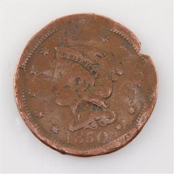1850 Braided Hair Large Cent | Property Room