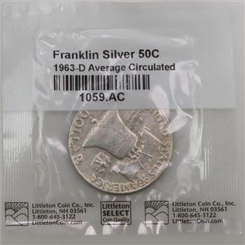 1863-D Franklin Silver Half Dollar Coin | Property Room