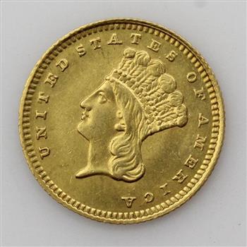 1887 .900 Gold Indian Princess Head Gold Dollar Coin | Property Room
