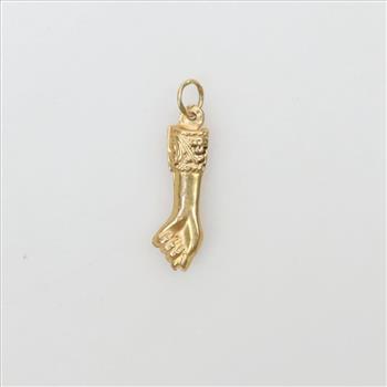 18kt Gold ASL T Hand Sign Pendant | Property Room