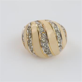 18kt HGE Clear Stone Dome Ring | Property Room