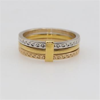 18kt Tri Colored Gold 3 Band Ring | Property Room