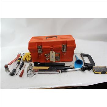 19" Homer Toolbox With Assorted Tools, 10+ Pieces | Property Room