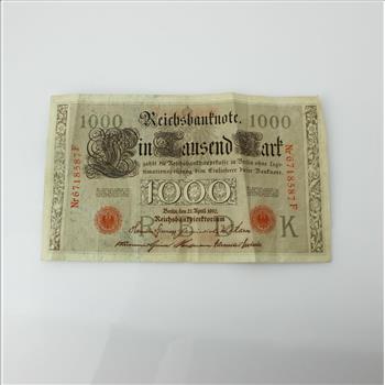 1910 German 1000 Marks Reichsbanknote | Property Room
