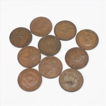1940's Australian Pennies, 10 Coins | Property Room