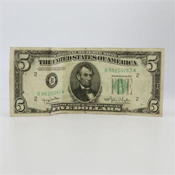 1950 US Federal Reserve Note 5 Dollars | Property Room