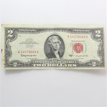 1963 Red Seal $2 Note | Property Room