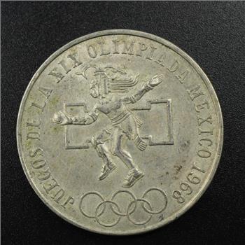 1968 Mexican Olympics 25 Pesos Silver Coin | Property Room