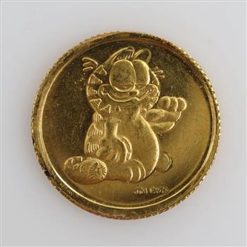 1978 Garfield Collectibles SilverTowne Mint Fine Gold 1/10oz Token ...