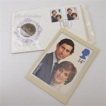 1981 Royal Wedding First Day Cover Commemorative Coin And Post Cards ...