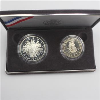 1989 US Congressional Commemorative 2 Piece Set, Including One Silver ...