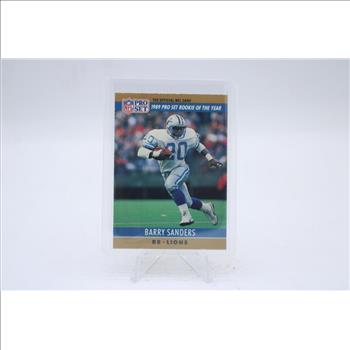 1990 NFL Pro Set Barry Sander Rookie Of The Year #1 | Property Room