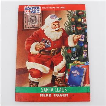 1990 Pro Set NFL Santa Claus Collectible Trading Card: The Official NFL ...