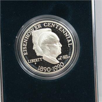 1990-P Eisenhower Centennial Commemorative Proof Silver Dollar | Property Room