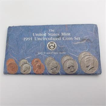1991 US Mint Uncirculated Coin Set | Property Room