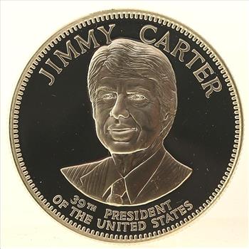 President Jimmy Carter .925 Sterling Silver Medallion | Property Room
