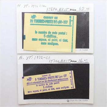 2 French Stamp Booklets - 25 Stamps Total | Property Room