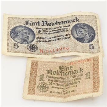 2 German Reichsmark Banknotes | Property Room