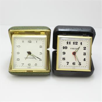 2 Vintage Travel Alarm Clocks | Property Room