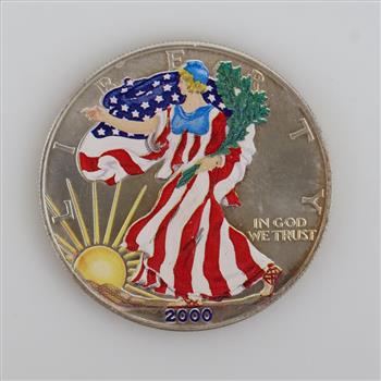 2000 Colorized American Eagle Fine Silver One Dollar 1oz. | Property Room