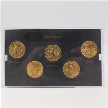 2000-D Gold Edition State Quarter Collection With COA | Property Room