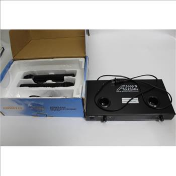 2000's Audio Plug-In-Recharge Dual Channel VHF Wireless Microphone ...
