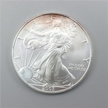 2003 Fine Silver American Eagle Dollar, 1oz | Property Room