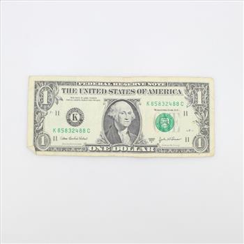 2003 One Dollar Federal Reserve Note | Property Room