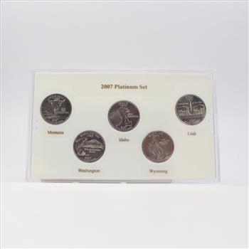 2007 Platinum Edition State Quarter Collection With COA | Property Room