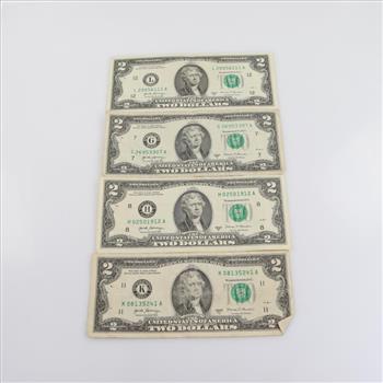 2017-A US Federal Reserve Note Bills, 4 Bills | Property Room
