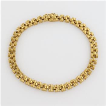 22kt Gold Rolex Style Link Chain Bracelet-Evaluated By Our Certified ...
