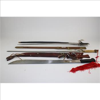 3 Assorted Decorative Swords In Sheaths | Property Room