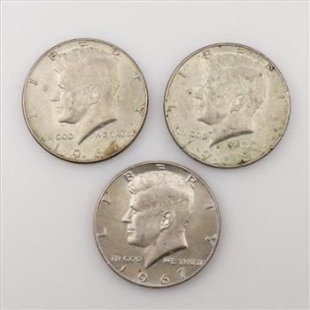 3 Kennedy Silver-Clad Half Dollars | Property Room