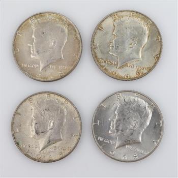 4 US Kennedy Silver Clad Half Dollars | Property Room