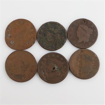 6 US Large Cent Pieces | Property Room