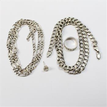 67.33g Silver Jewelry, 4 Pieces, Lot Includes A Wheeler Manufacturing ...