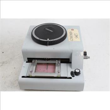 72 Letter Manual Embosser Machine PVC Gift Card Credit ID | Property Room