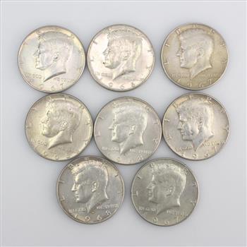 8 Silver Clad Kennedy Half Dollars | Property Room