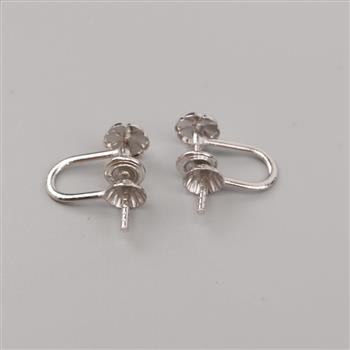9kt White Gold Screw Back Clip-On Earring Findings | Property Room