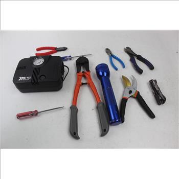Air Compressor, HDX Bolt Cutter, Black & Decker Shear, Nut Drivers And ...