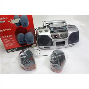 Aiwa Stereo Radio Cassette Recorder, Labtec Speakers 2 Pieces ...